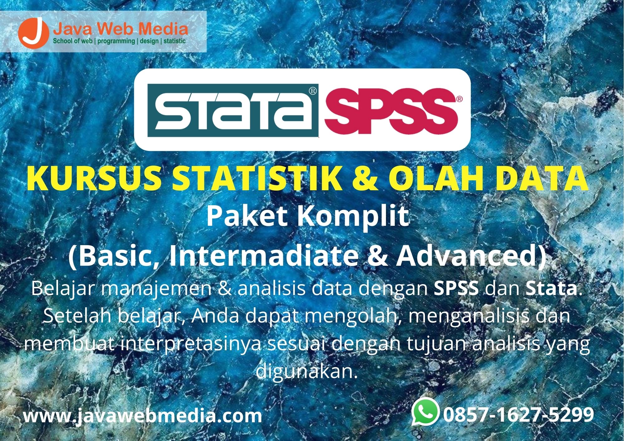 Kursus Statistik dan Olah Data (SPSS dan STATA) Paket Komplit
